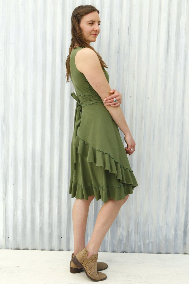 Green Jasper Wrap Dress